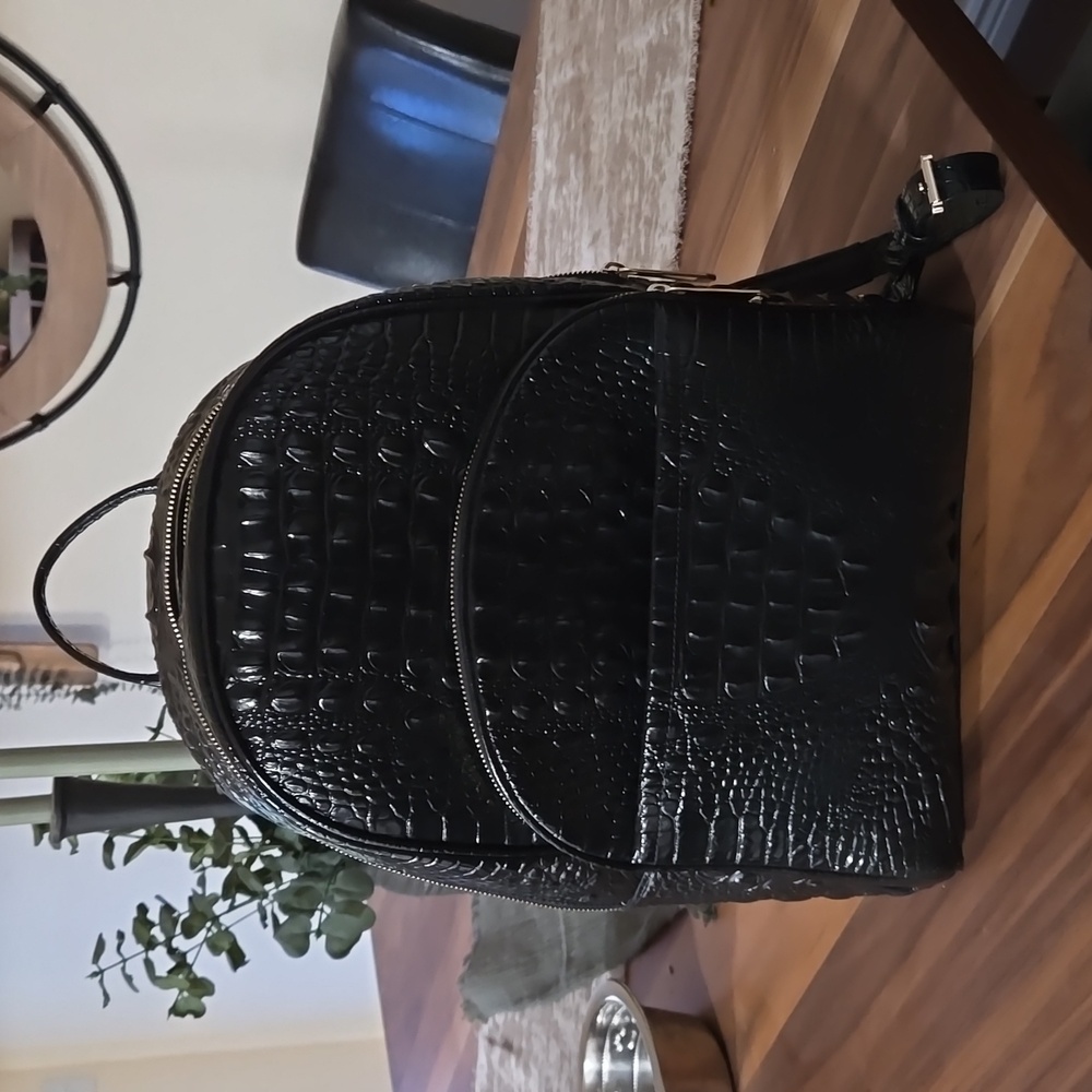 Brahmin Dartmouth Backpack Black Melbourne Leather - Gem
